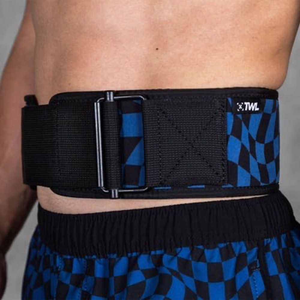 Cinturon TWL - The Wod Life - Azul cuadros - Fittest Guatemala