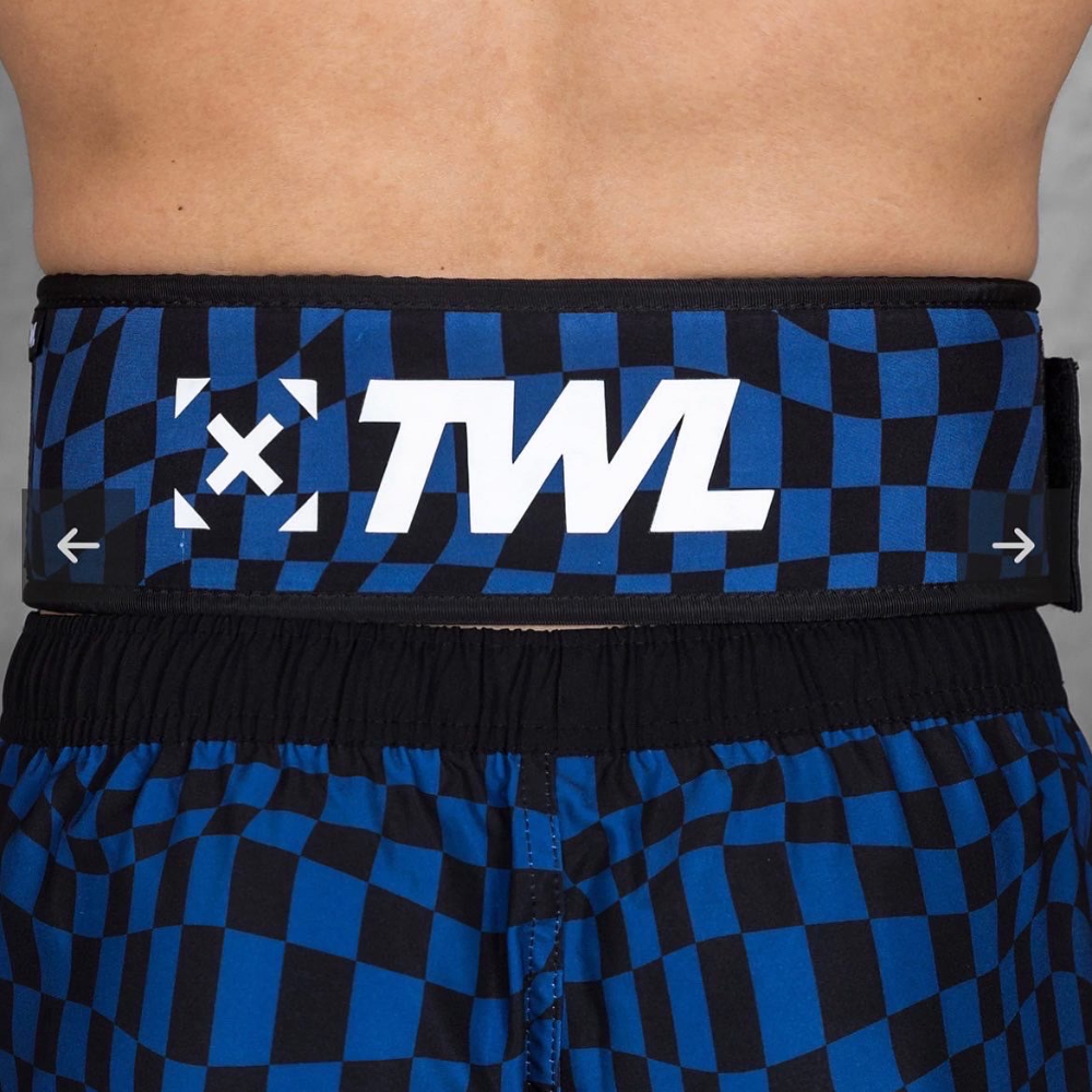 Cinturon TWL - The Wod Life - Azul cuadros - Fittest Guatemala